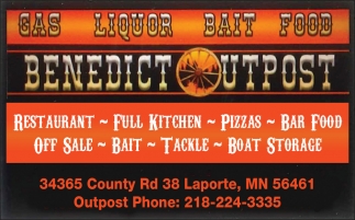 Gas Liquor Bait Food, Fort Benedict Outpost, Benedict, MN