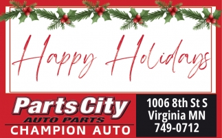 Happy Holidays, Parts City Auto Parts, Virginia, MN
